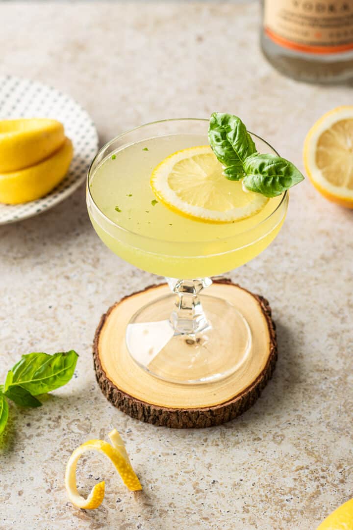 The Best Lemon Basil Vodka Martini | Toshi's Table