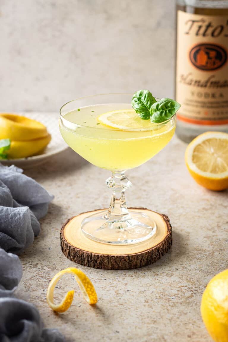 The Best Lemon Basil Vodka Martini | Toshi's Table