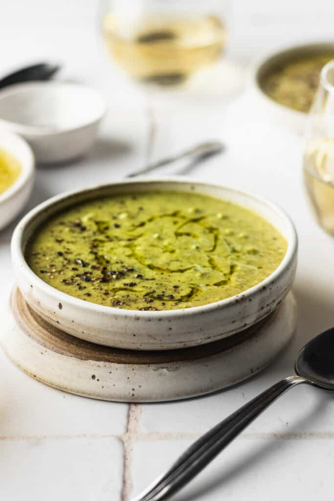 Creamy Broccoli Zucchini Soup (Vegan) | Toshi's Table