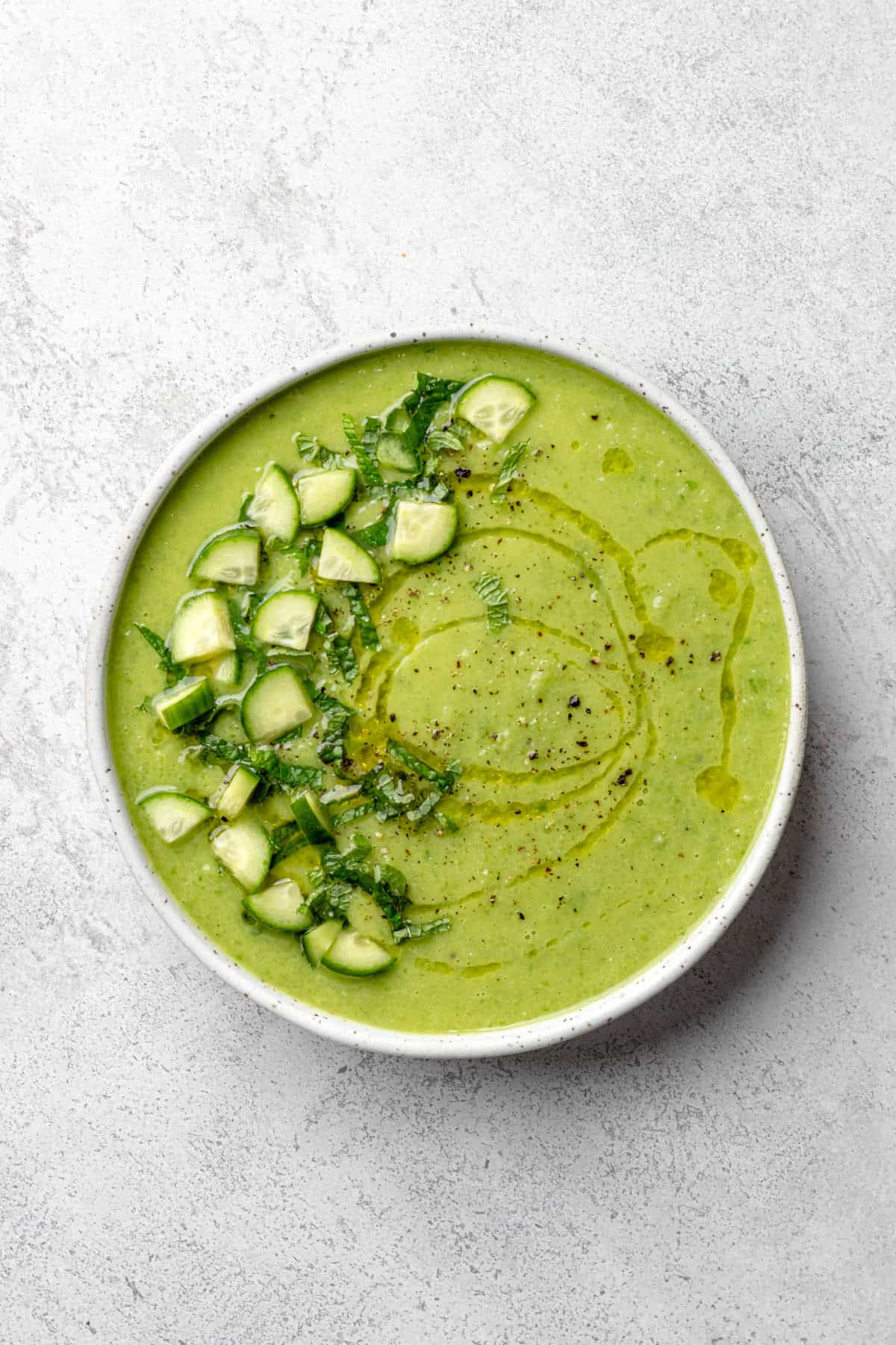 Cold Cucumber Green Gazpacho (Chilled Soup) | Toshi's Table