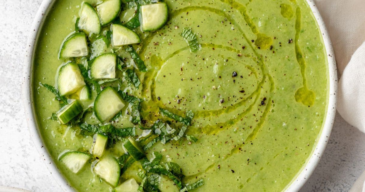 Cold Cucumber Green Gazpacho (Chilled Soup) | Toshi's Table