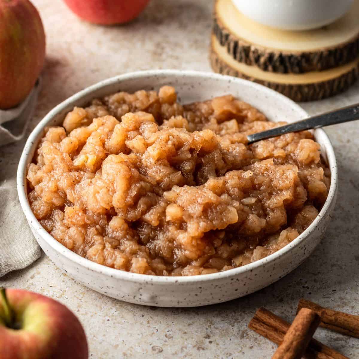 Homemade Bourbon Cinnamon Applesauce | Toshi's Table