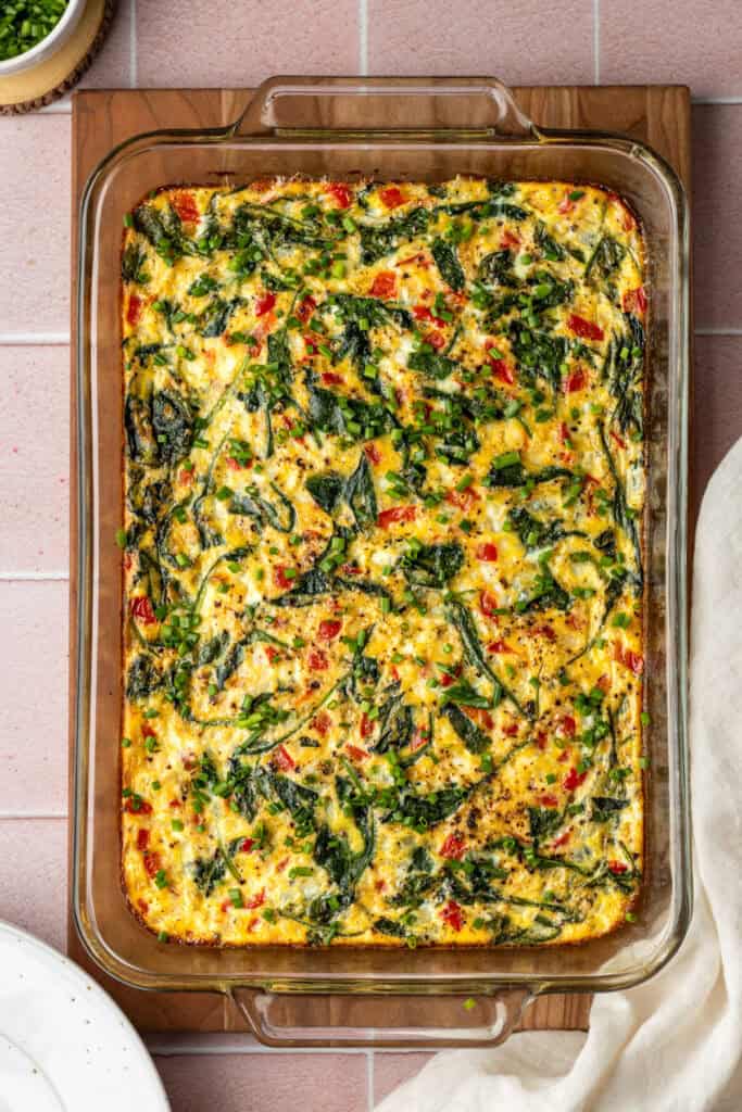 Cottage Cheese Egg Bake with Veggies | Toshi's Table